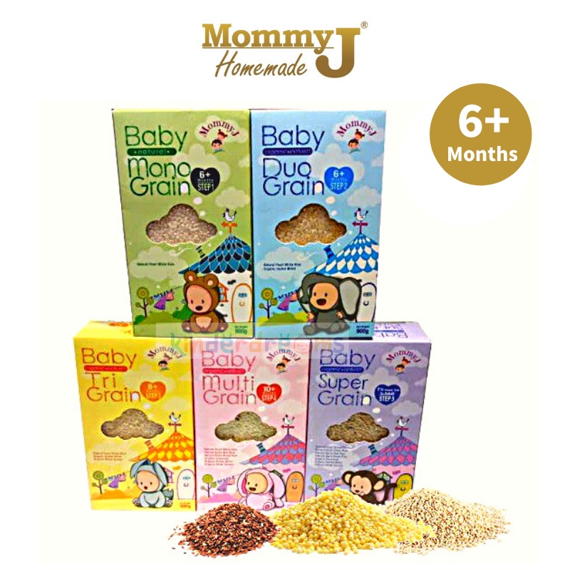 [MommyJ] Step 1 - Step 5 Baby Organic Rice & Grain Variety Pack, 6 to 18m+ (900g) | Shopee Singapore