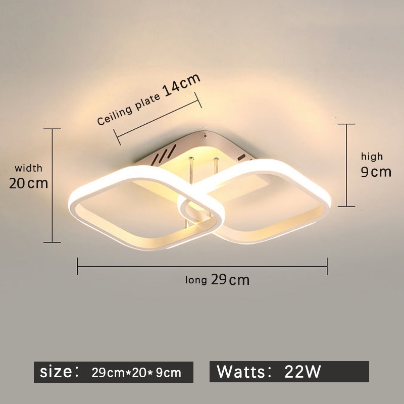 3 Color LED Ceiling Light Lamp Chandelier Pendant Light Nordic Modern ...