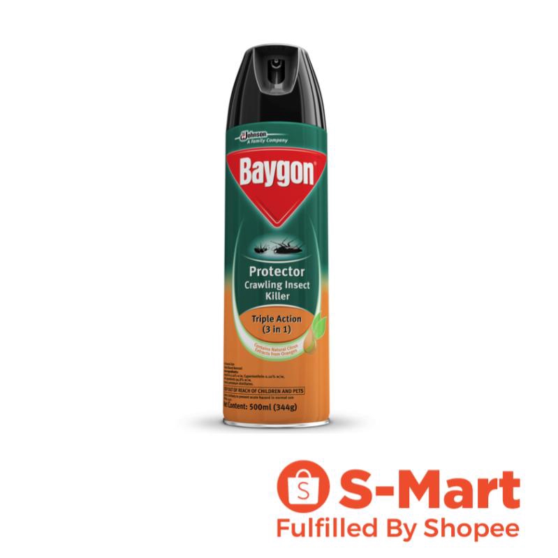 Baygon Protector Crawling Insect Killer Aerosol Spray (500ml) | Shopee ...