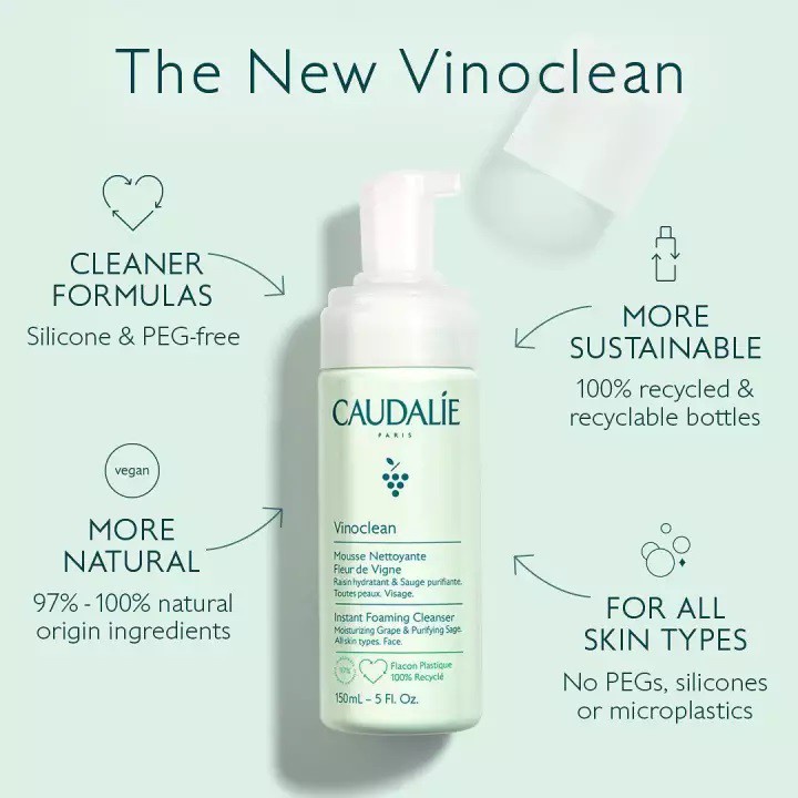 Caudalie Vinoclean Instant Foaming Cleanser | Shopee Singapore