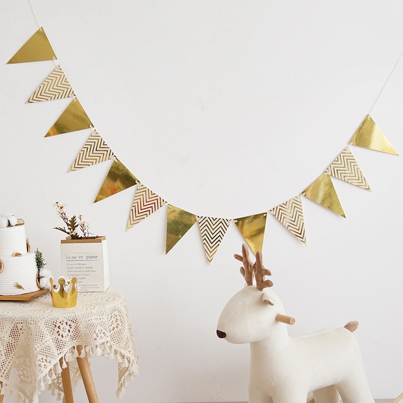 [SG Seller] - Happy birthday Triangle flag banner bunting garland ...