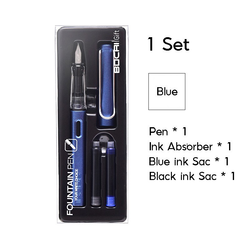 Fountain Pen Ink Pens Set 0.38mm Student Office School Writing Supplies ...