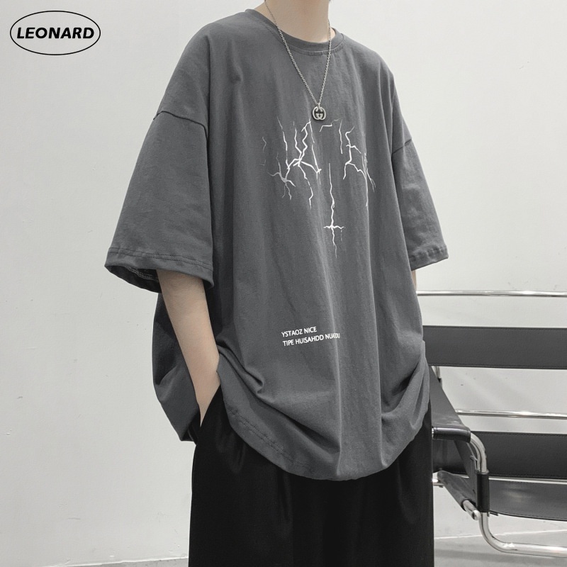 Korean Street Style Short Sleeve T Shirt Men Casual Thin Loose