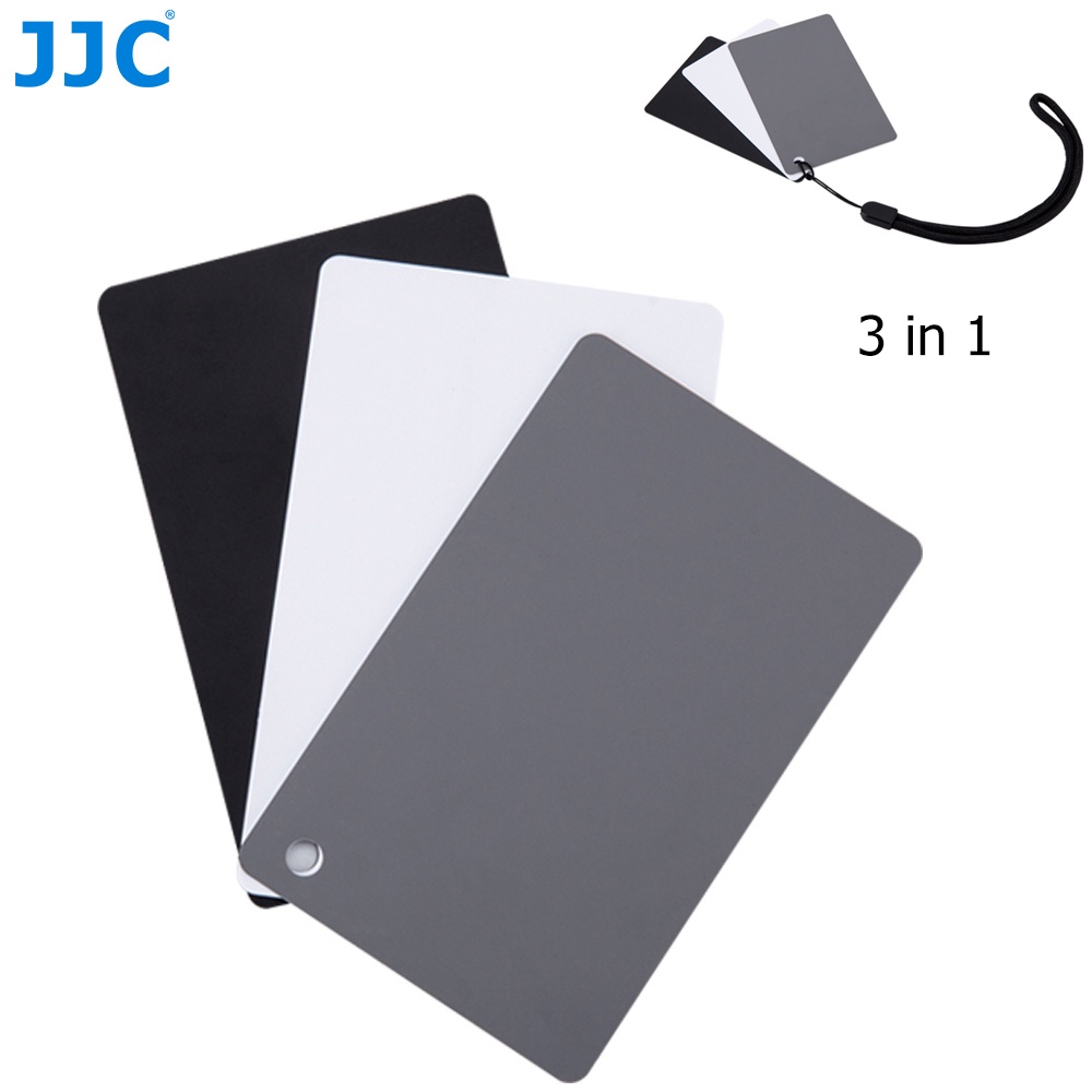 JJC GC Series PVC Gray Card Waterproof White Balance Card Set with 18% ...