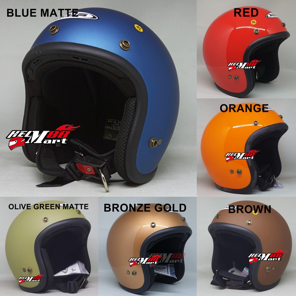 Zeus 385C Classic Retro Helmet (WITHOUT VISOR/WITHOUT PAD) - Zeus Retro ...