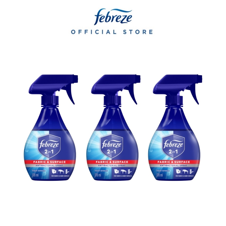 [Bundle of 3] Febreze 2-in-1 Antibacterial Disinfectant 370ML Fresh ...