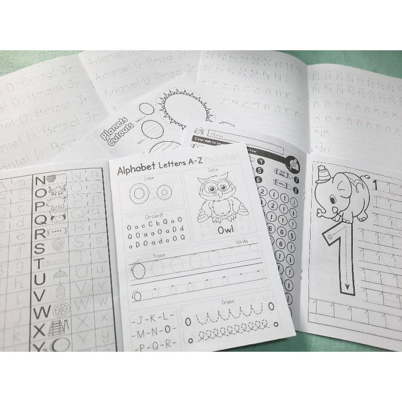 NURSERY & KINDERGARTEN WORKBOOK ABC COLORING ACTIVITY BOOKLET for kids ...