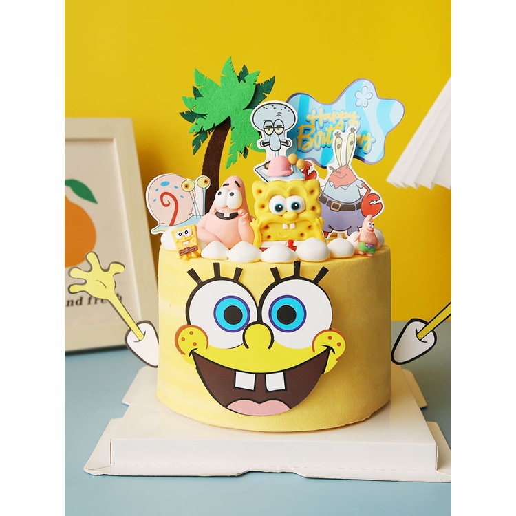 SpongeBob SquarePants / Sponge Bob cake topper set | Shopee Singapore