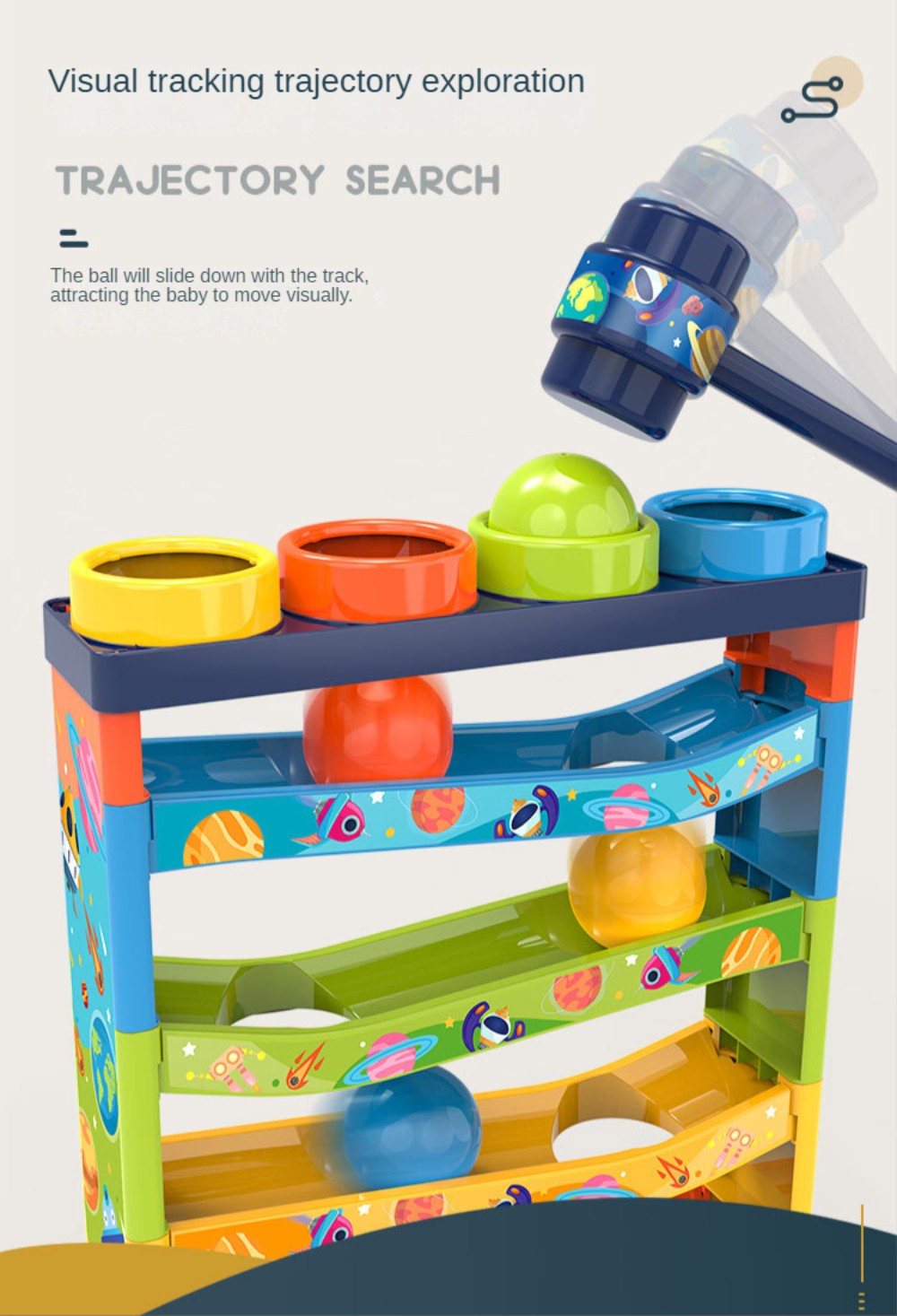 5 Layer Ball Drop Roll Swirling Tower Run with Swirling Ramps & 4 Balls ...