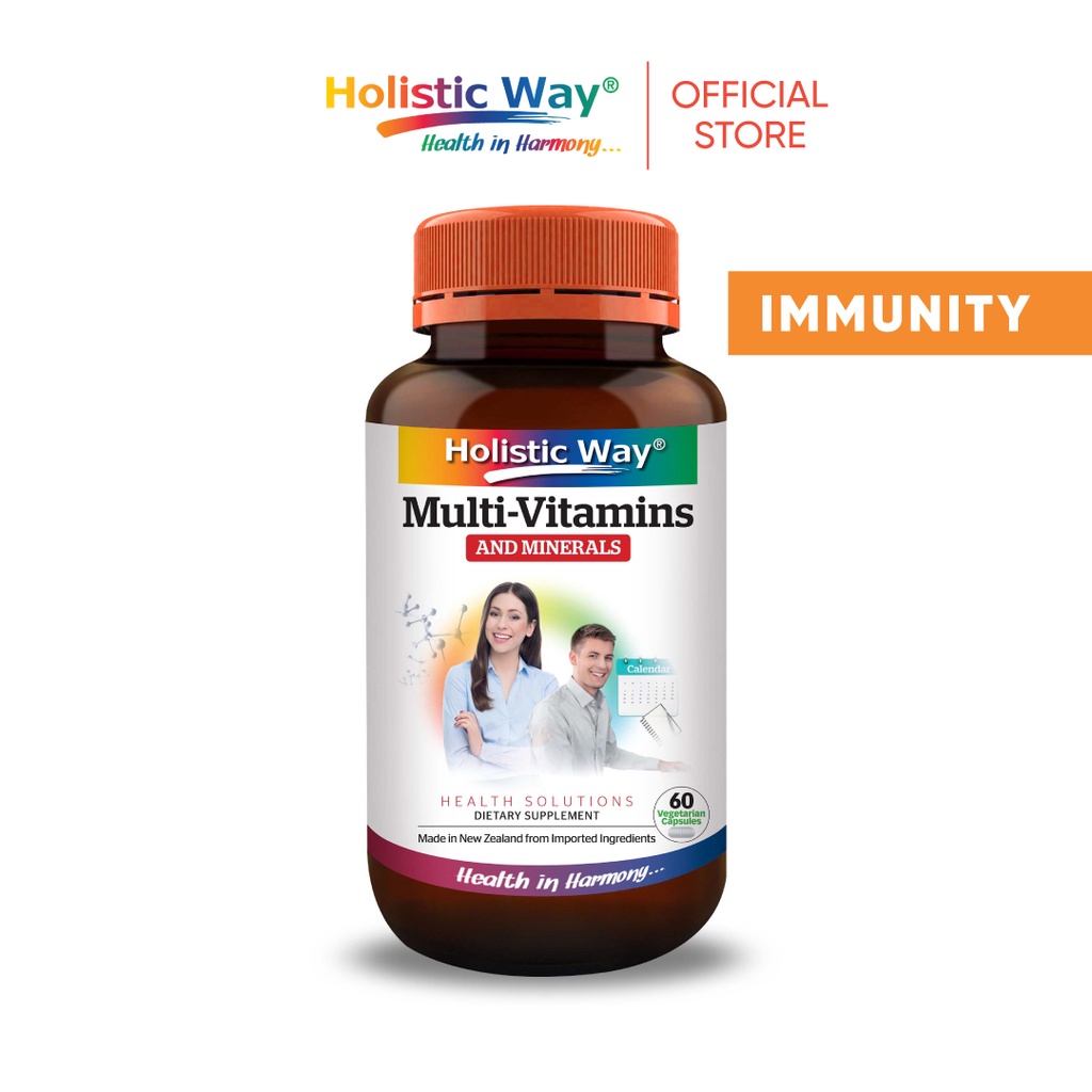 Holistic Way Multi-Vitamins And Minerals (60 Vegetarian Capsules ...