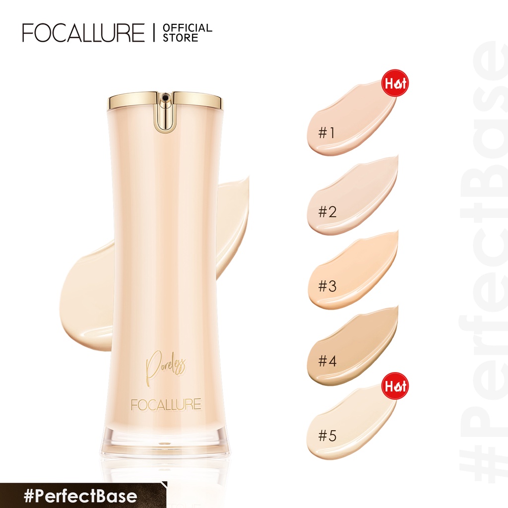 Focallure #perfectbase Liquid Matte Foundation Lasting Poreless ...