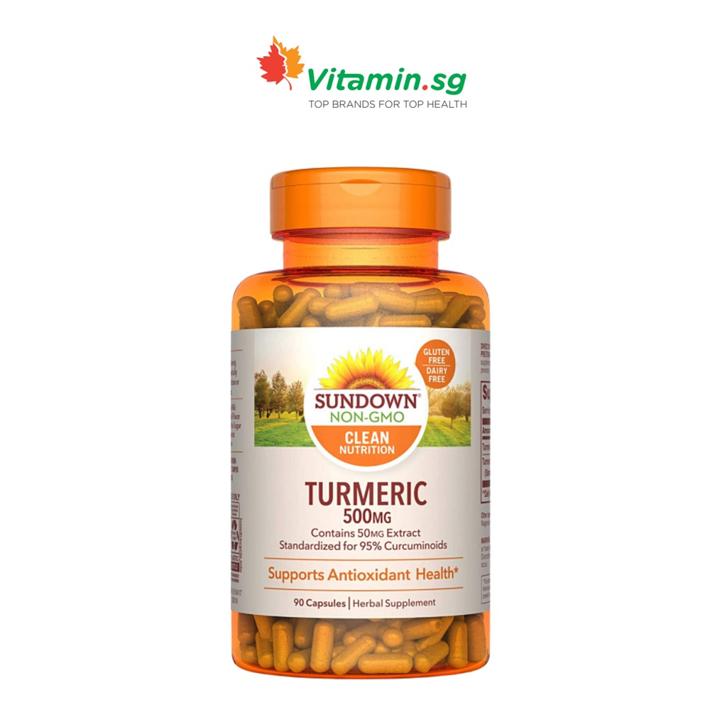 Sundown Naturals Turmeric 500mg, 90 caps | Shopee Singapore