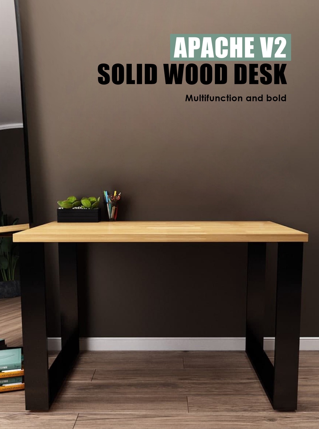 MYSEAT.sg APACHE V2 Solid Wood Study Table | Shopee Singapore