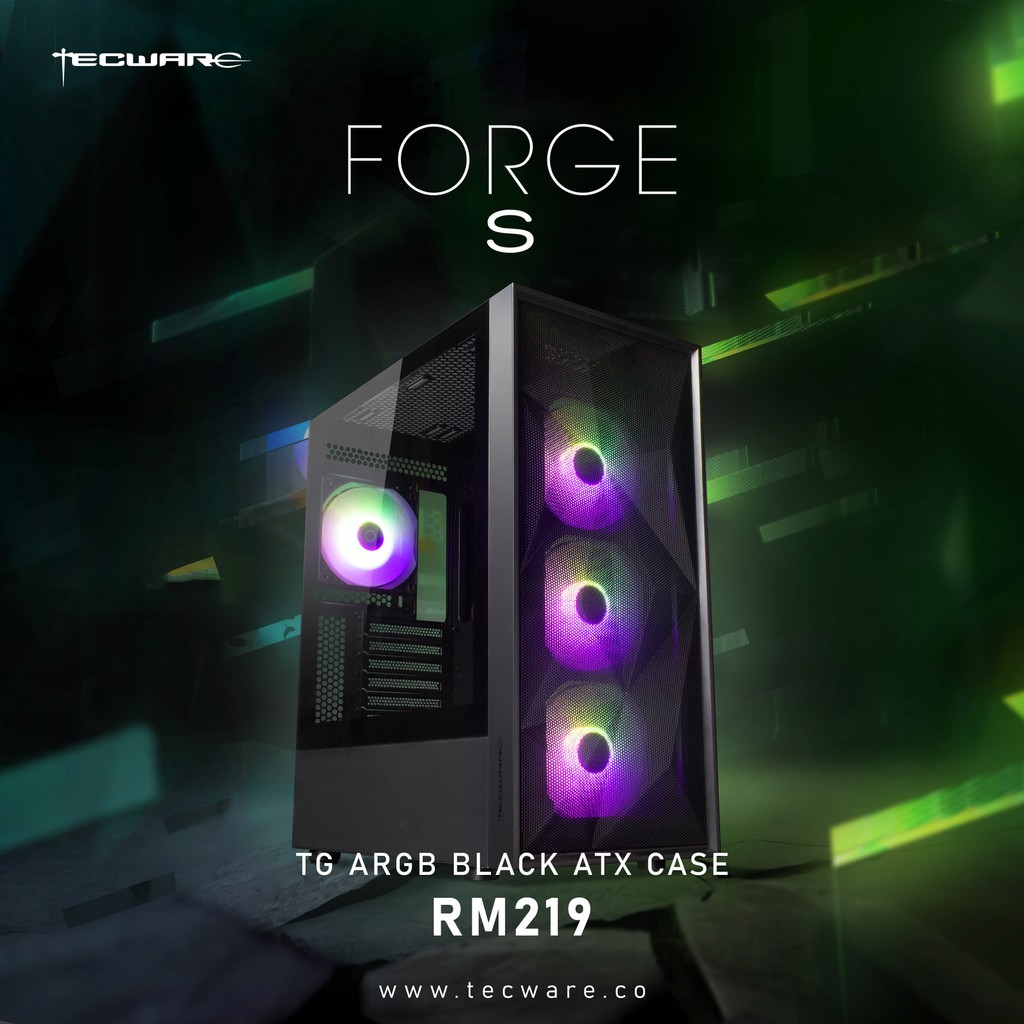 TECWARE FORGE S ARGB TG ATX CHASSIS | Shopee Singapore