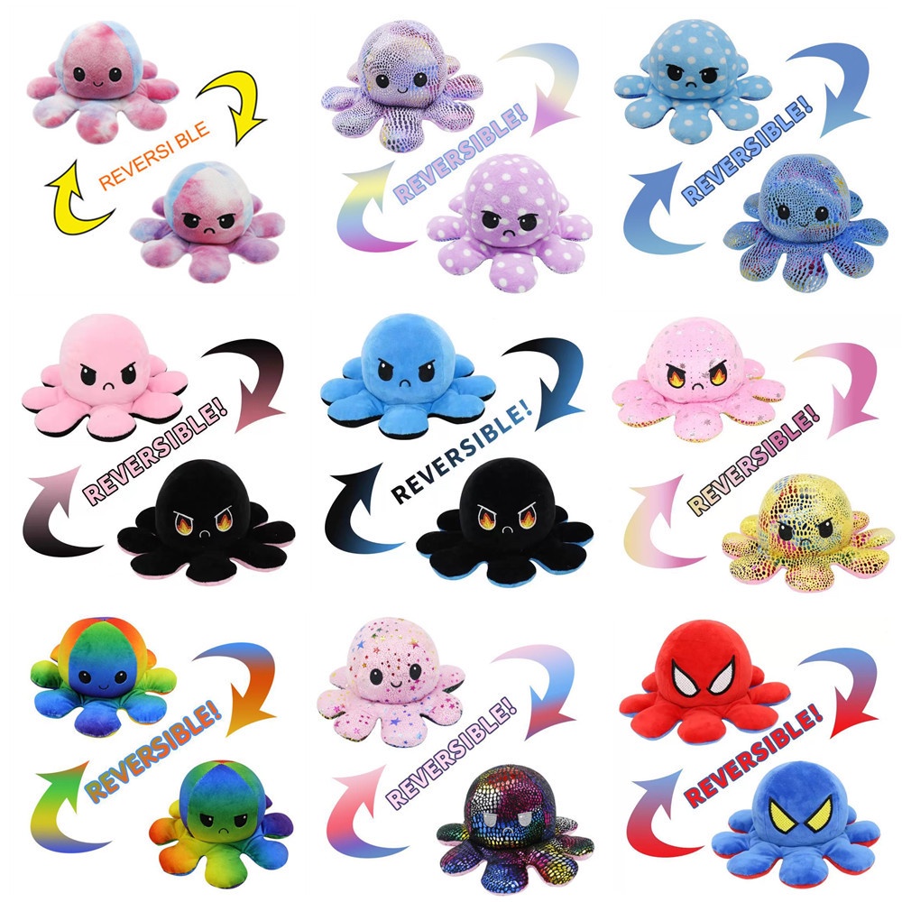 Ready Stock Reversible Bipolar Teeturtle Octopus Toy Plush Teeturtle ...