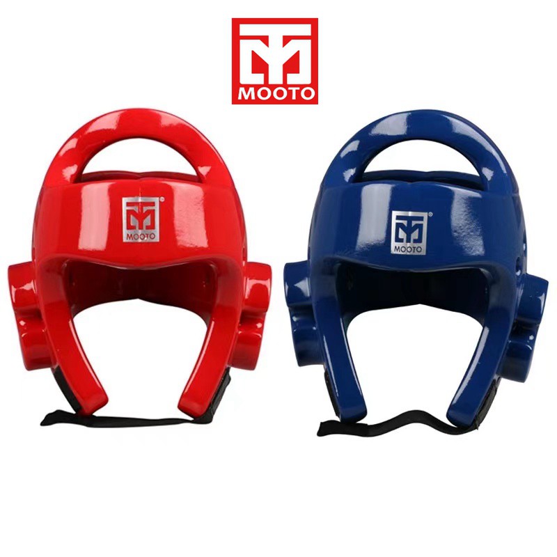 Mooto Taekwondo helmet White Red Blue Karate MMA Thai Head guard Helmet ...