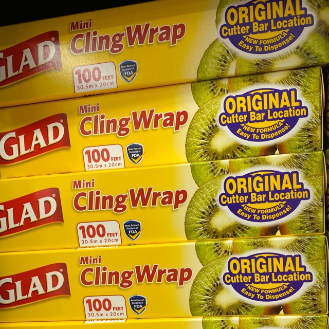 GLAD MINI CLING WRAP 100 FEET (30.5m x 20cm) | Shopee Singapore