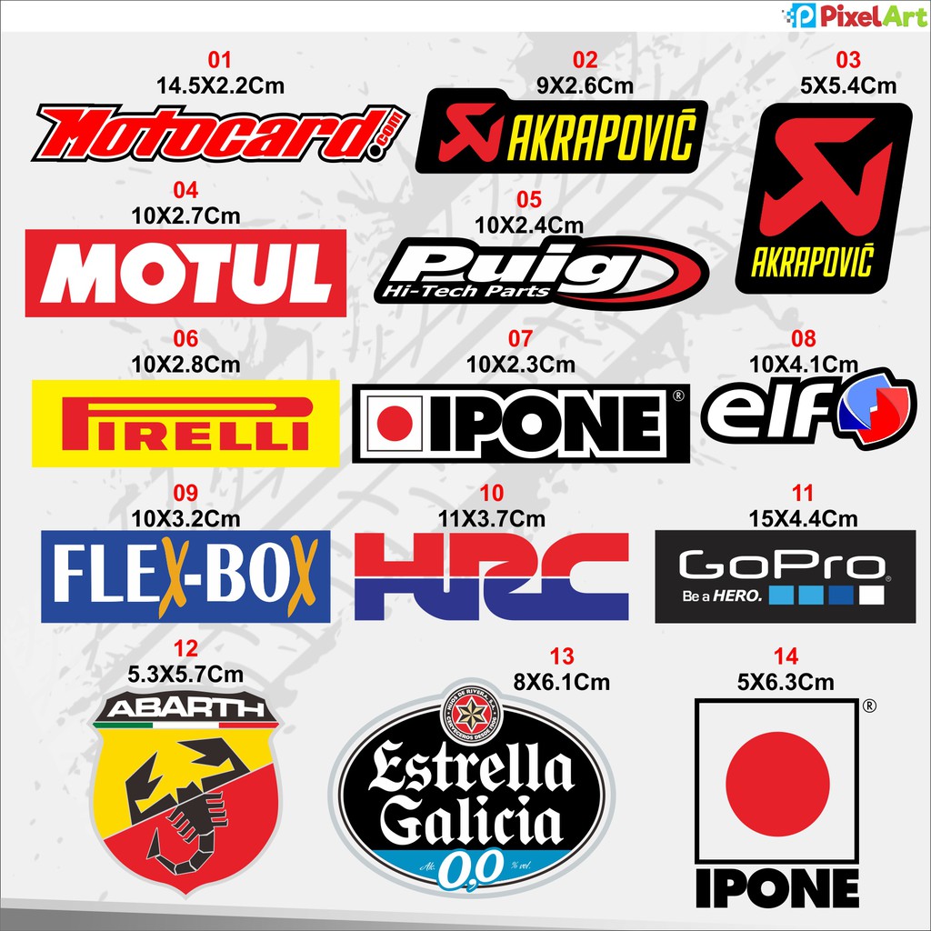 Sticker SPONSOR SUPERBIKE MOTUL MOTOCARD MICHELIN STICKER MOTOGP GSX ...