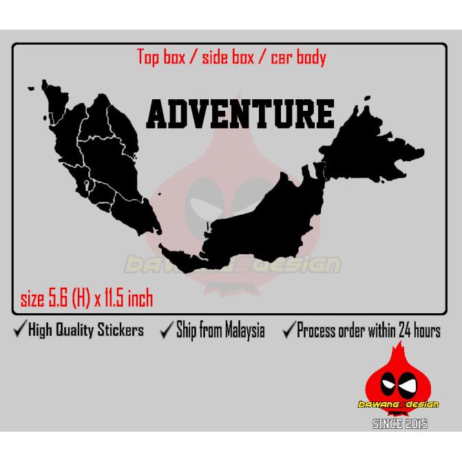 Sticker Map Adventure/Tracer/Tourer/TRK500X/CB500X/Tenere/SuperTenere ...