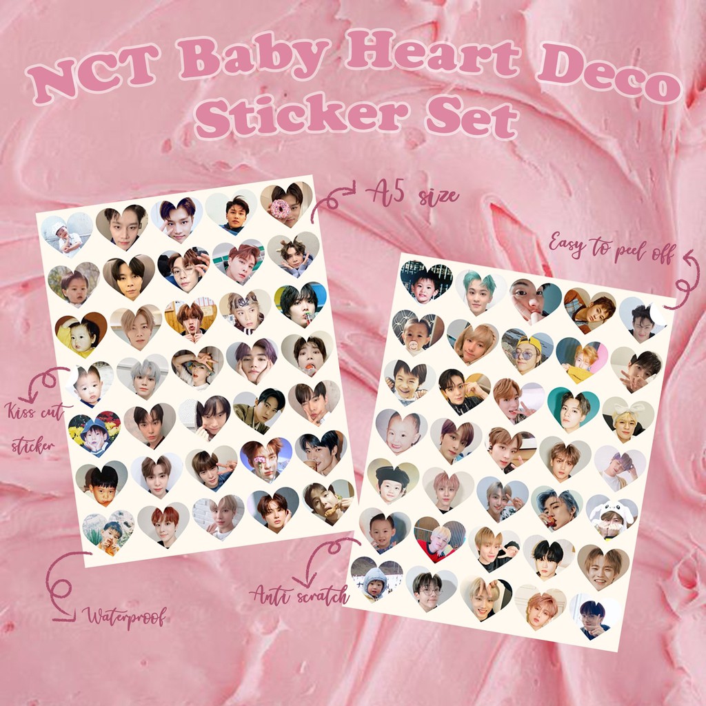 [READY] Nct 127/NCT DREAM/WAY V BABY Heart Deco Sticker/NCT Decoration ...