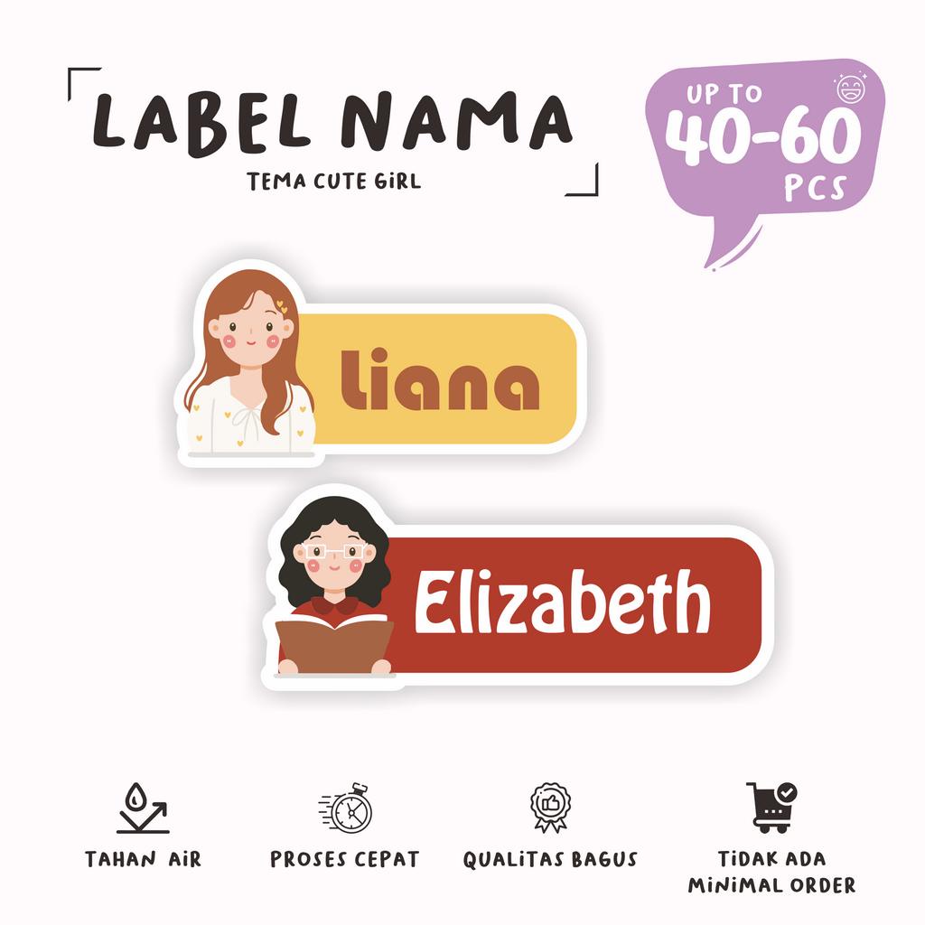 (40 - 60 pcs) custom PEREMPUAN theme name stickers/waterproff | Shopee ...