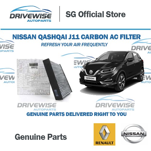 Nissan/Renault Genuine Air Cabin Filter for Nissan Qashqai J11 (CARBON ...