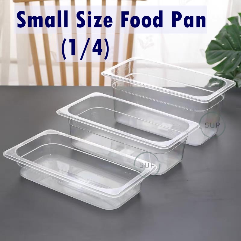 Plastic Small Size Food Pan (1/4) / Tray / Cover / Bekas Makanan Lauk ...