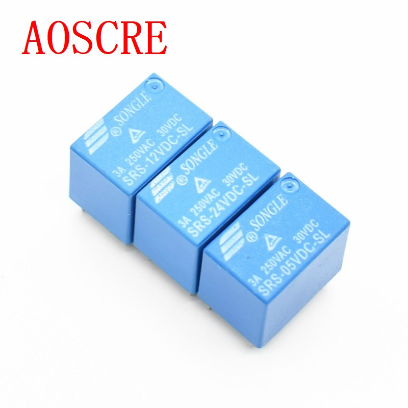 Relays 4100 SRS-05VDC-SL SRS-12VDC-SL SRS-24VDC-SL 5V 12V 24V 3A A set ...