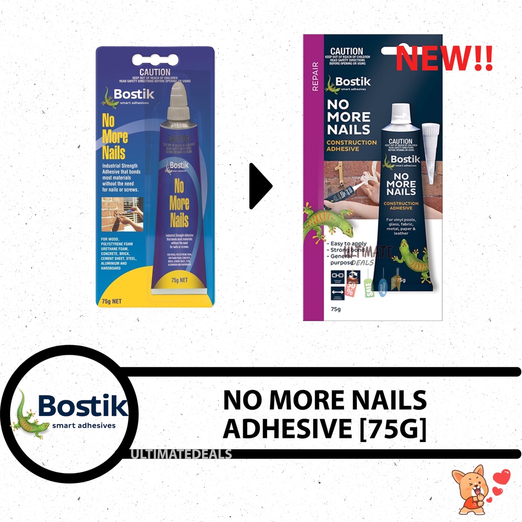 Bostik® No More Nails 75g - General Purpose Construction Adhesive | Shopee Singapore