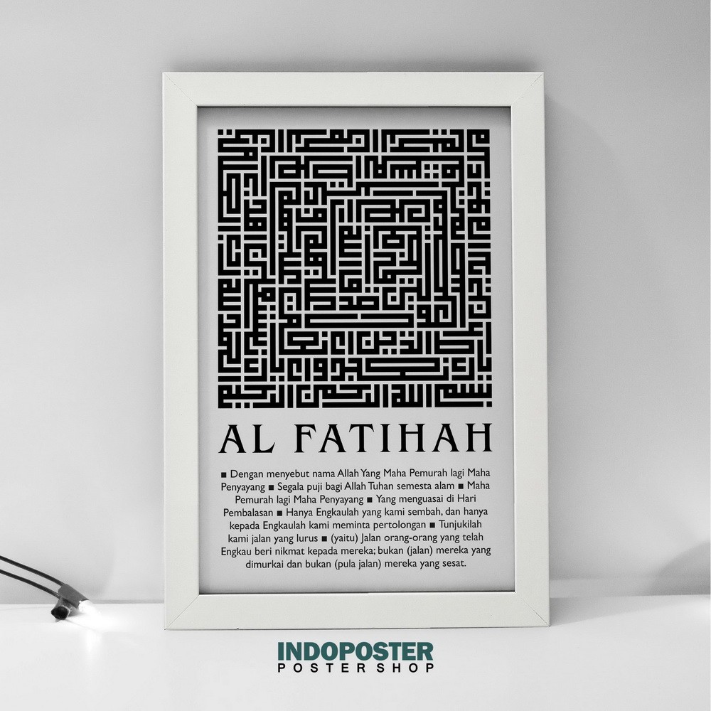 Islamic Poster Calligraphy of Al Quran Surah Al Fatihah with ...