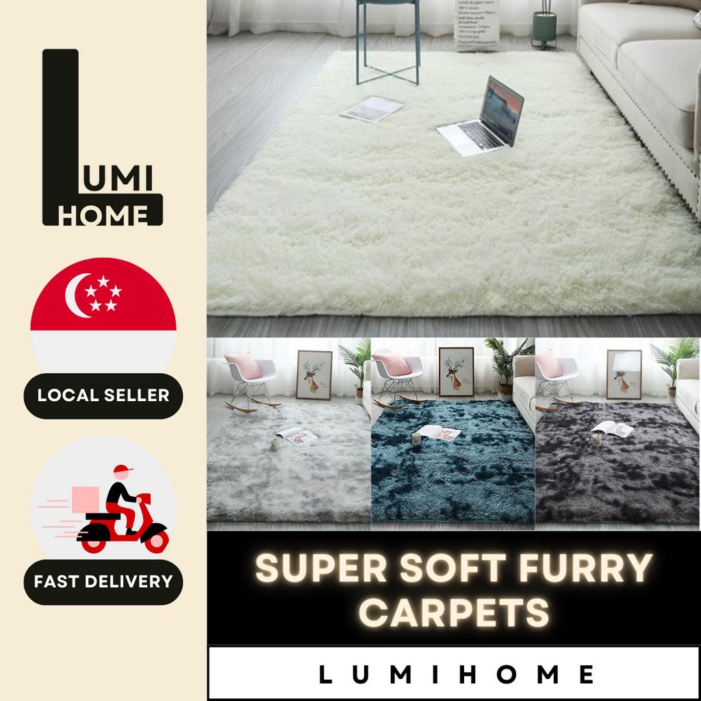 [LUMIHOME] Super Soft Fur Carpets Living Room Bedroom Area Rug | Shopee ...