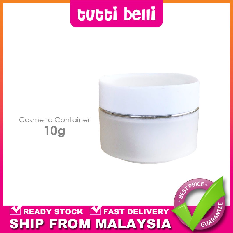 Plastic Frosted Cream Container / Jar with White Cap Silverline 10G ...