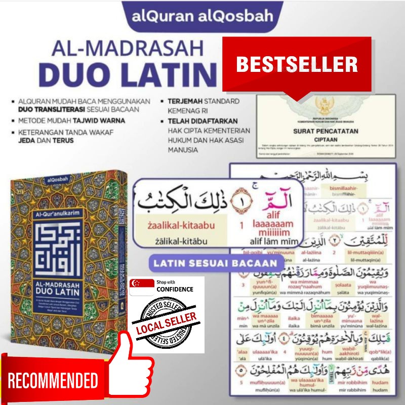 Al Quran Al Madrasah Duo Latin Super Mudah (Size A5/B5 & A4 ...