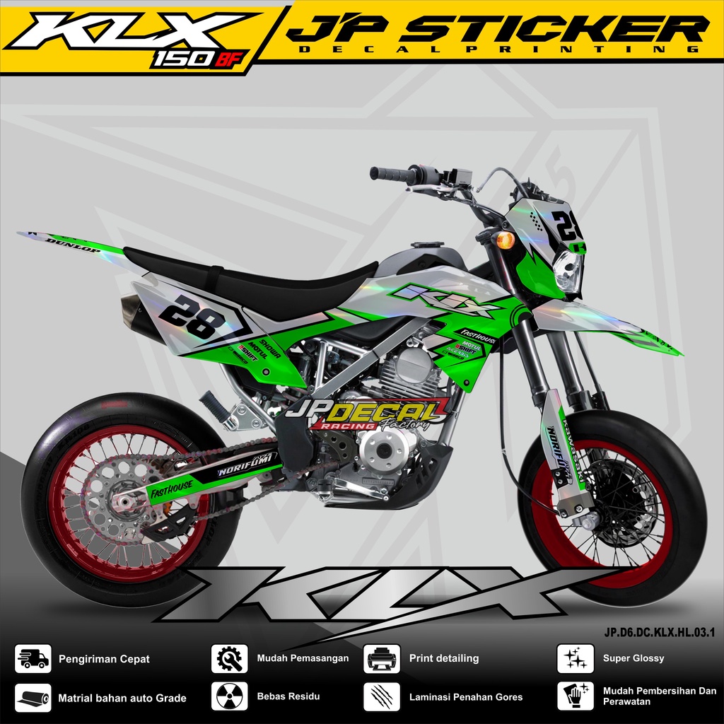 Klx BF Fullbody Sticker Decal - Sticker Decal KLX BF/G/Extreme Hologram ...