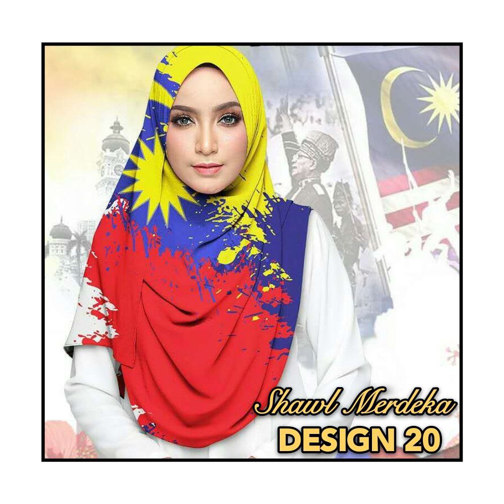 SHAWL MERDEKA ( Chiffon / Cotton ) | Shopee Singapore
