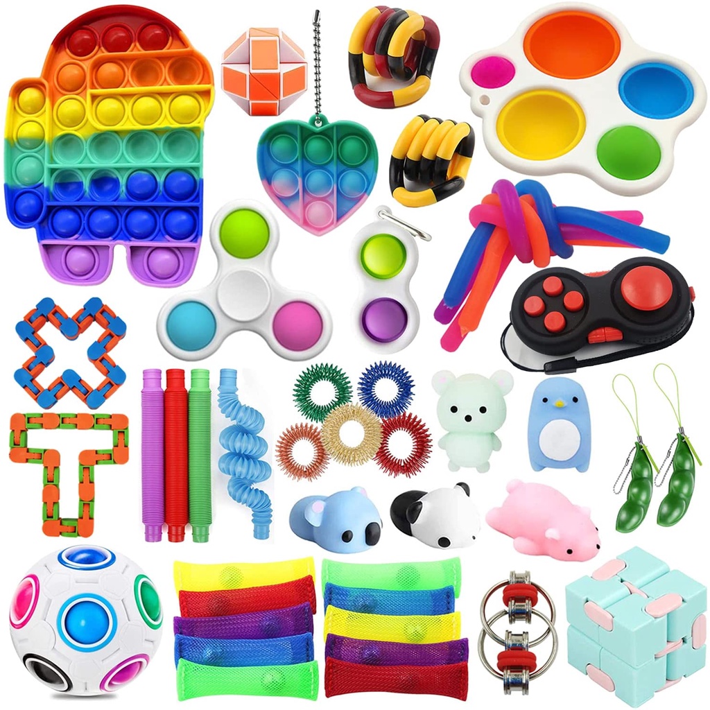 44 Pcs Sensory Fidget Toys Pack, Stress Relief & Anxiety Relief Tools Bundle Fidget Toys Set for ...