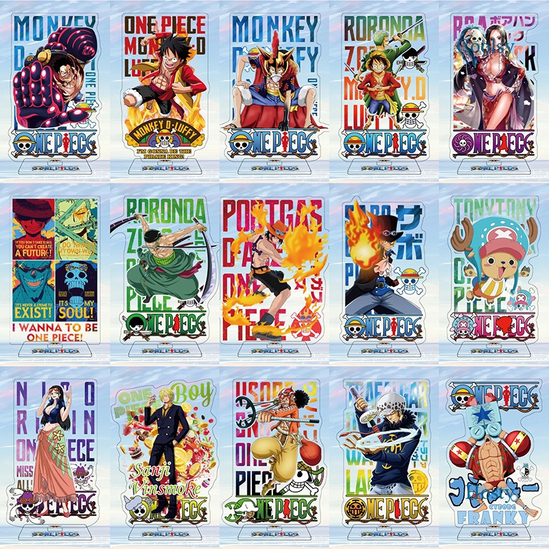 Coolsy One Piece Anime Figure 15Cm Acrylic Stand Model Luffy Roronoa ...