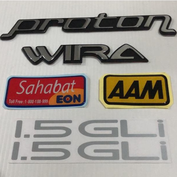 Emblem Logo For Proton Wira and Proton Saga AAM Sahabat EON Sticker ...