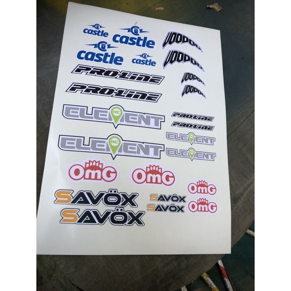 PEHSTICKERS rc crawler mix brand sticker siap potong a4 size | Shopee ...