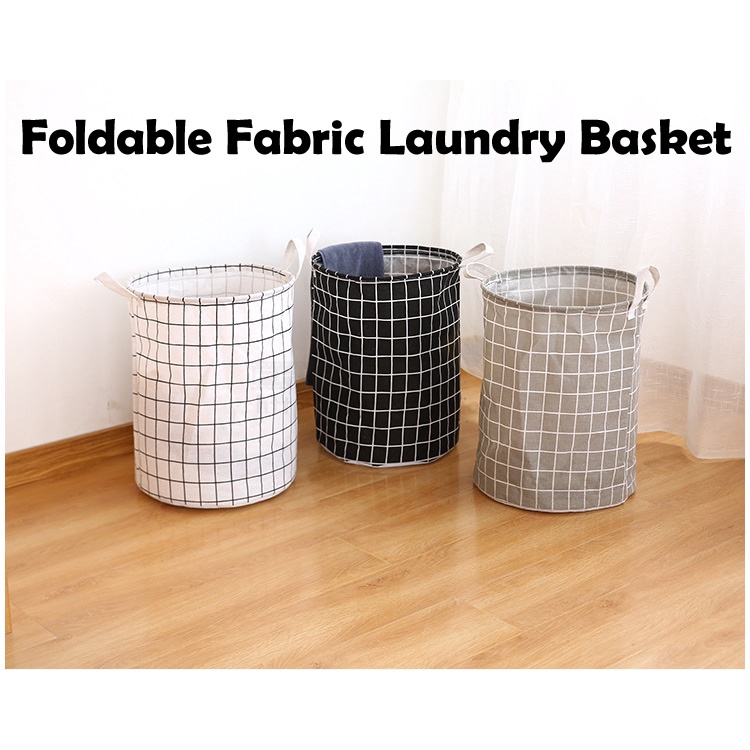 Foldable Fabric Laundry Basket Bag | Shopee Singapore