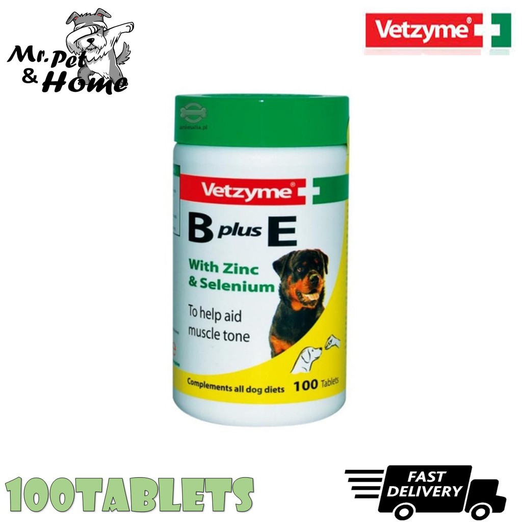 Vetzyme B Plus E With Zinc & Selenium - Dog Supplement / Dog Vitamin ...
