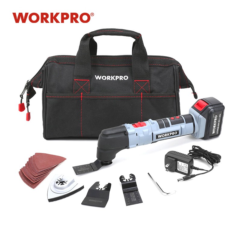 WORKPRO 18V Oscillating Tool Set Lithium-ion Multi Power Tools with LED ...