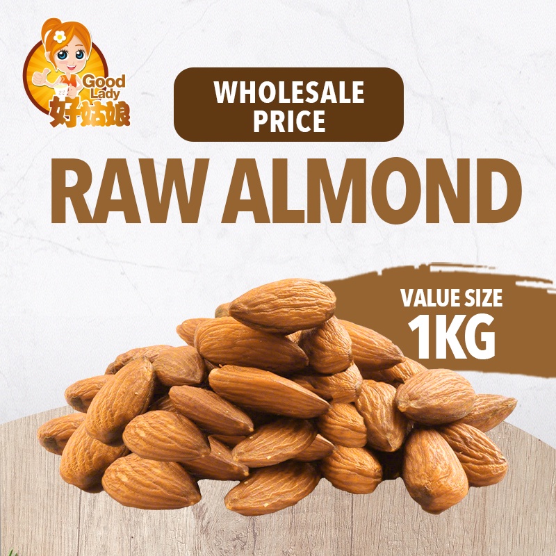 [Healthy Nuts] Raw California Almonds -1kg (500g x 2 packs) | Shopee Singapore