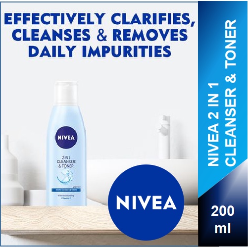 NIVEA 2-in-1 Cleanser & Toner, 200 ml | Shopee Singapore