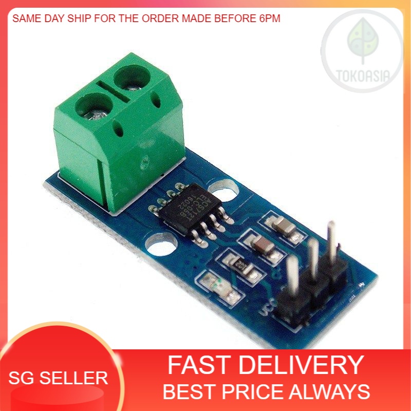 (Local Stock) 5A/20A Range Hall ACS712 ACS712T Current Sensor Module ...