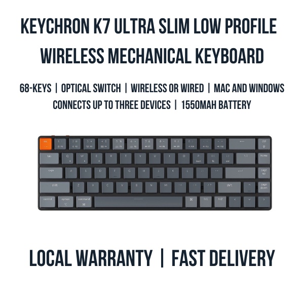 Keychron K7 Ultra-Slim Low Profile Wireless Mechanical Keyboard ...