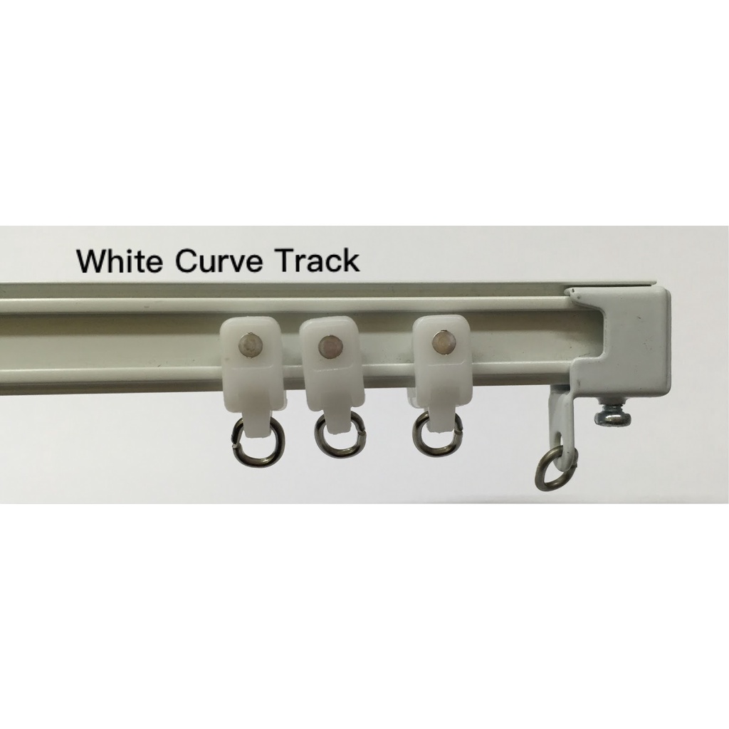 Curtain CURVE Track Railing Roller & End Cap Track / CURVE Trek Roda ...