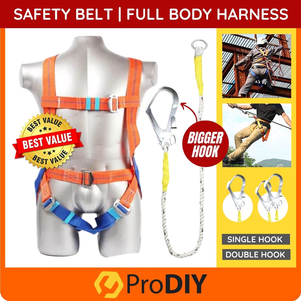 Safety Belt Full Body Harness Polyamide Lanyard Large Hook Tali ...