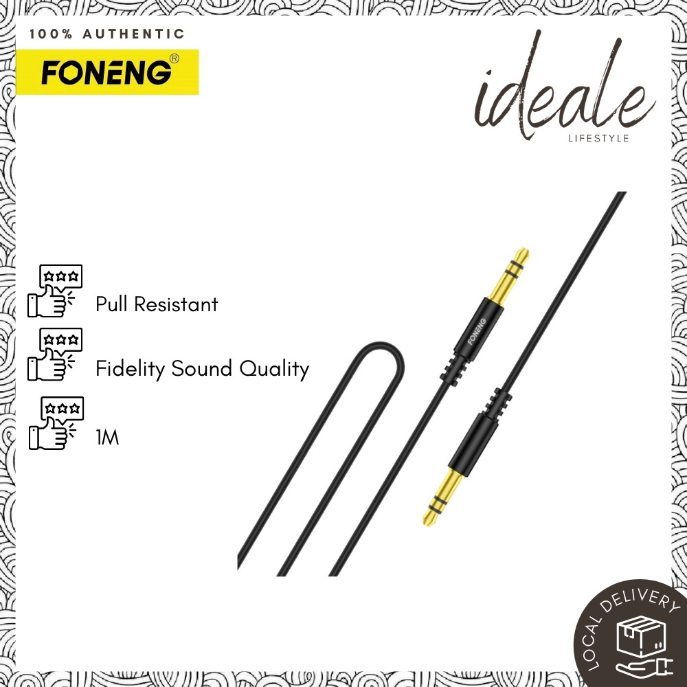 Foneng BM23 Aux to Aux 3.5mm Audio Jack with Gold Plated | Shopee Singapore