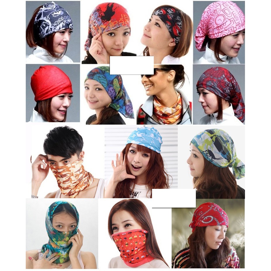 Multi Scarf / Bandana / Headscarf Group 1 | Shopee Singapore